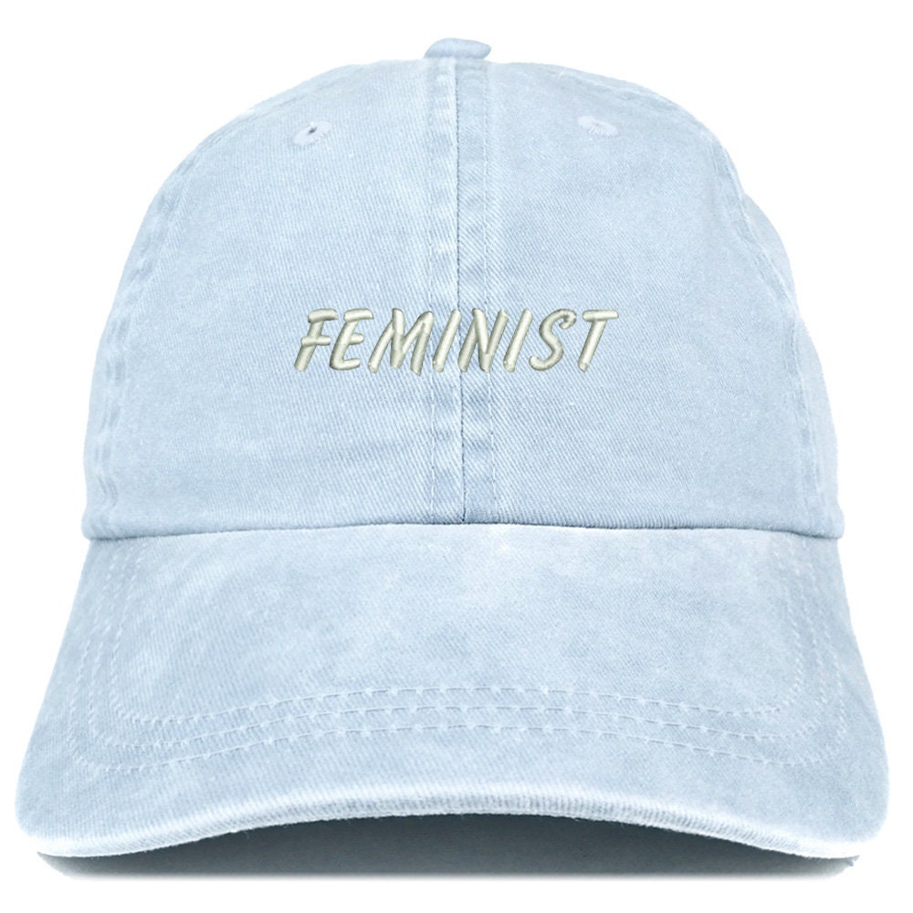 Stitchfy Feminist Embroidered Washed Cotton Adjustable Cap - Etsy