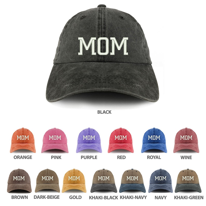 Stitchfy Mom Embroidered Pigment Dyed Unstructured Cap - Etsy