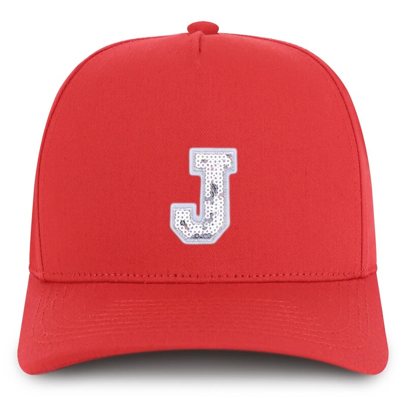 Stitchfy Letter J Sequin Patch 5 Panel Cotton Baseball Cap (SF-AP0311 ...