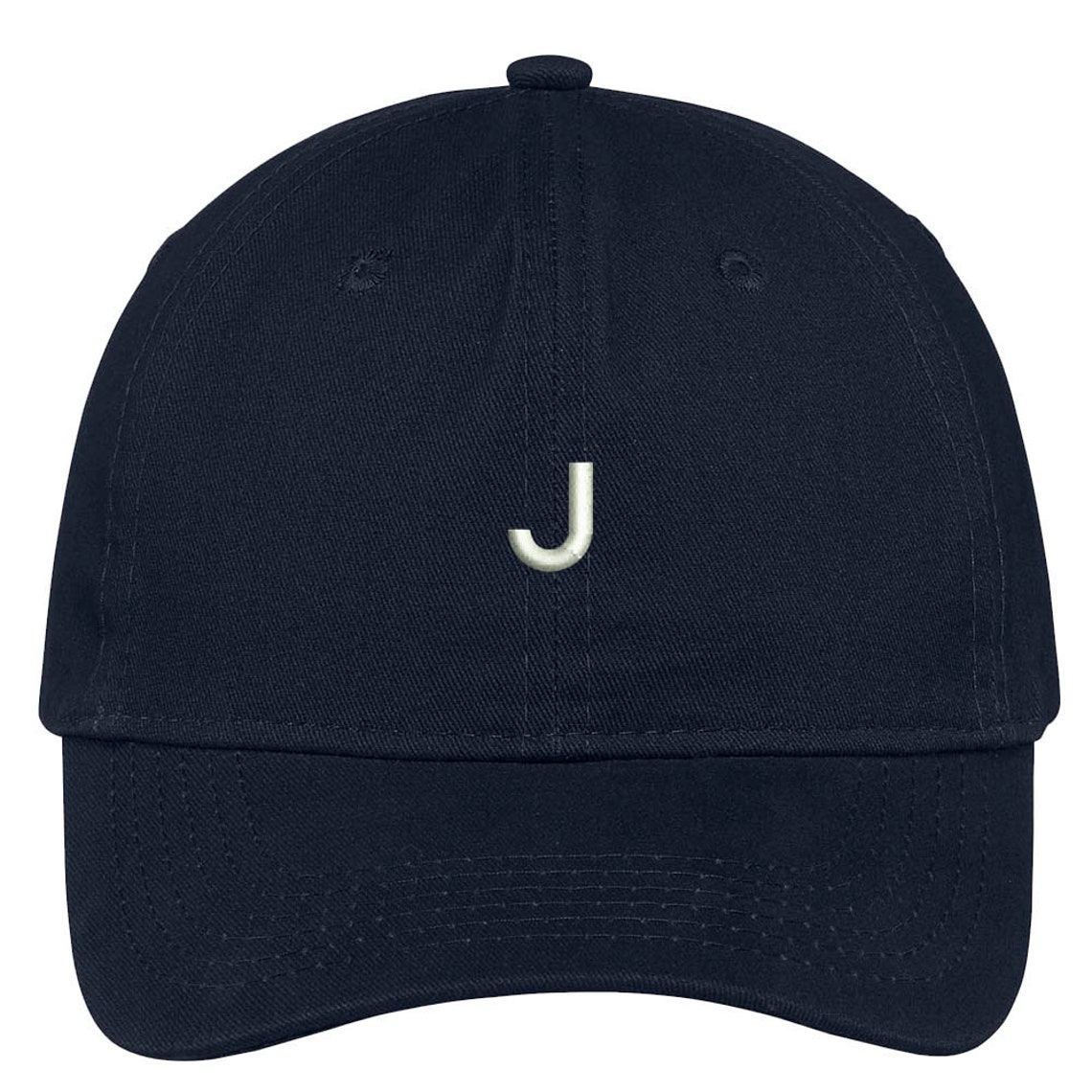 Stitchfy Letter J Block Font Embroidered Dad Hat Cotton - Etsy