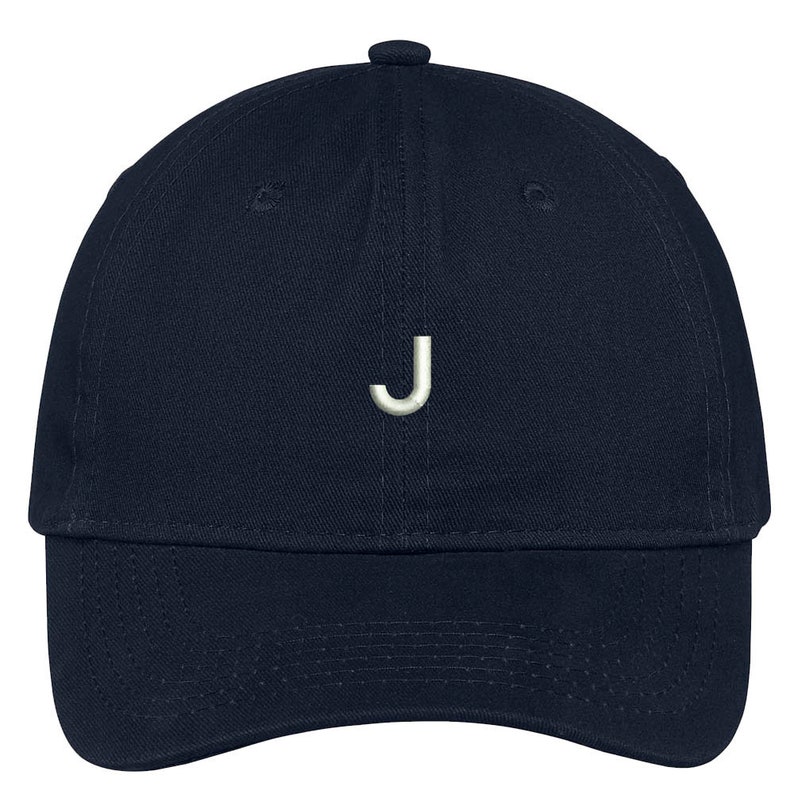 Stitchfy Letter J Block Font Embroidered Dad Hat Cotton Baseball Cap - Etsy