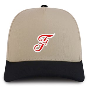 Stitchfy Letter F Script Outline 5 Panel Structured Snapback Baseball ...