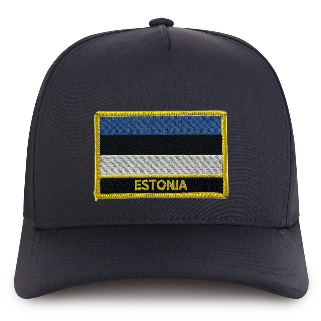Stitchfy Estonia Flag Embroidered Patch 5 Panel Cotton Pro Style Cap ...