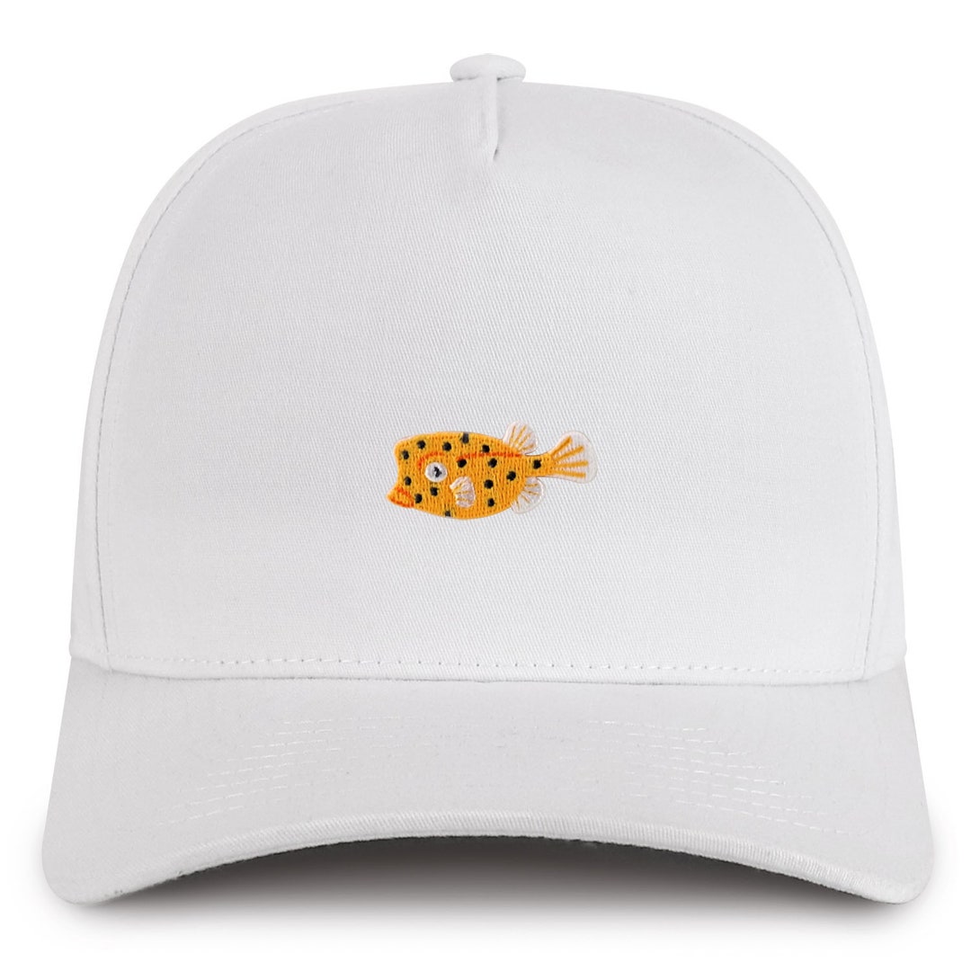 Stitchfy Boxfish Embroidered Patch Structured 5 Panel Pro Style Baseball Cap (SF-AP0166-NIS-GNV ...