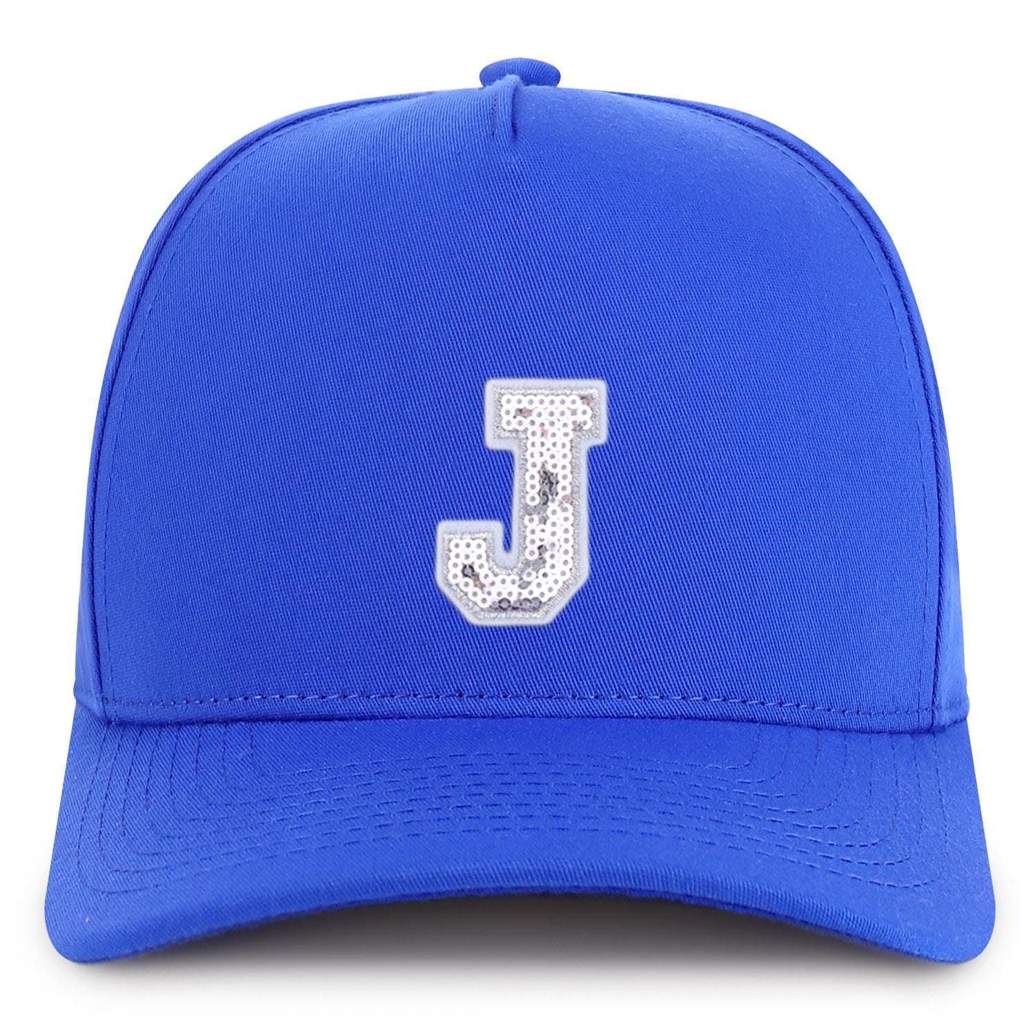 Stitchfy Letter J Sequin Patch 5 Panel Cotton Baseball Cap (SF-AP0311 ...