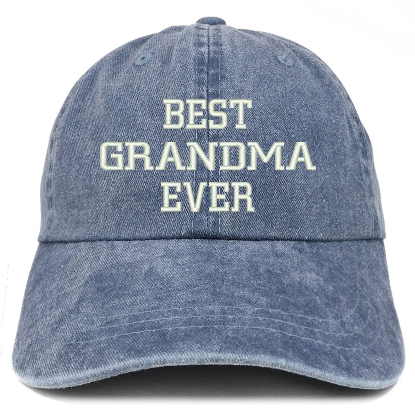 Stitchfy Best Grandma Ever Embroidered Soft Washed Cotton Adjustable ...