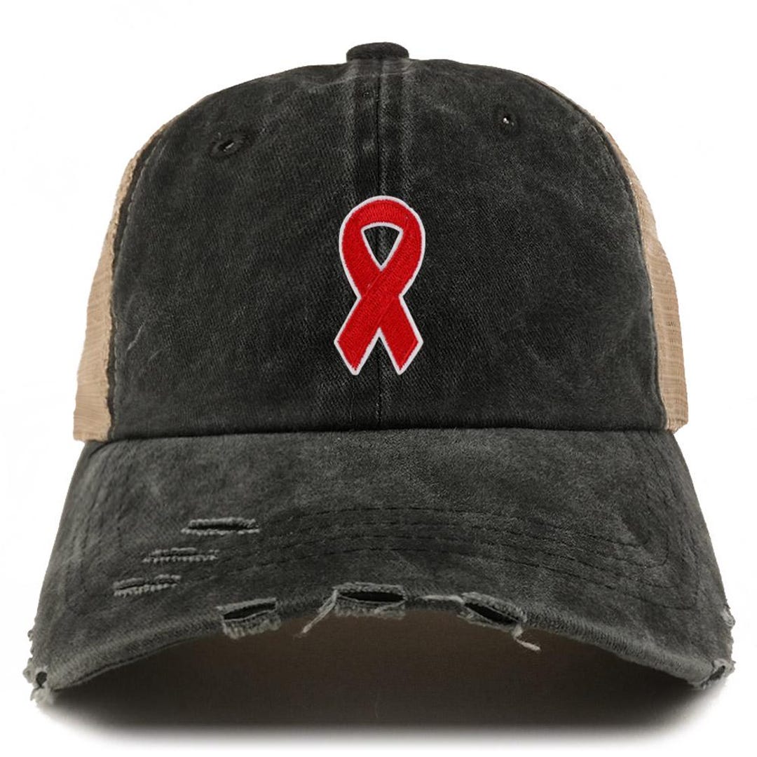 Stitchfy AIDS Awareness Red Ribbon Patch Green Ribbon Patch Frayed Bill ...