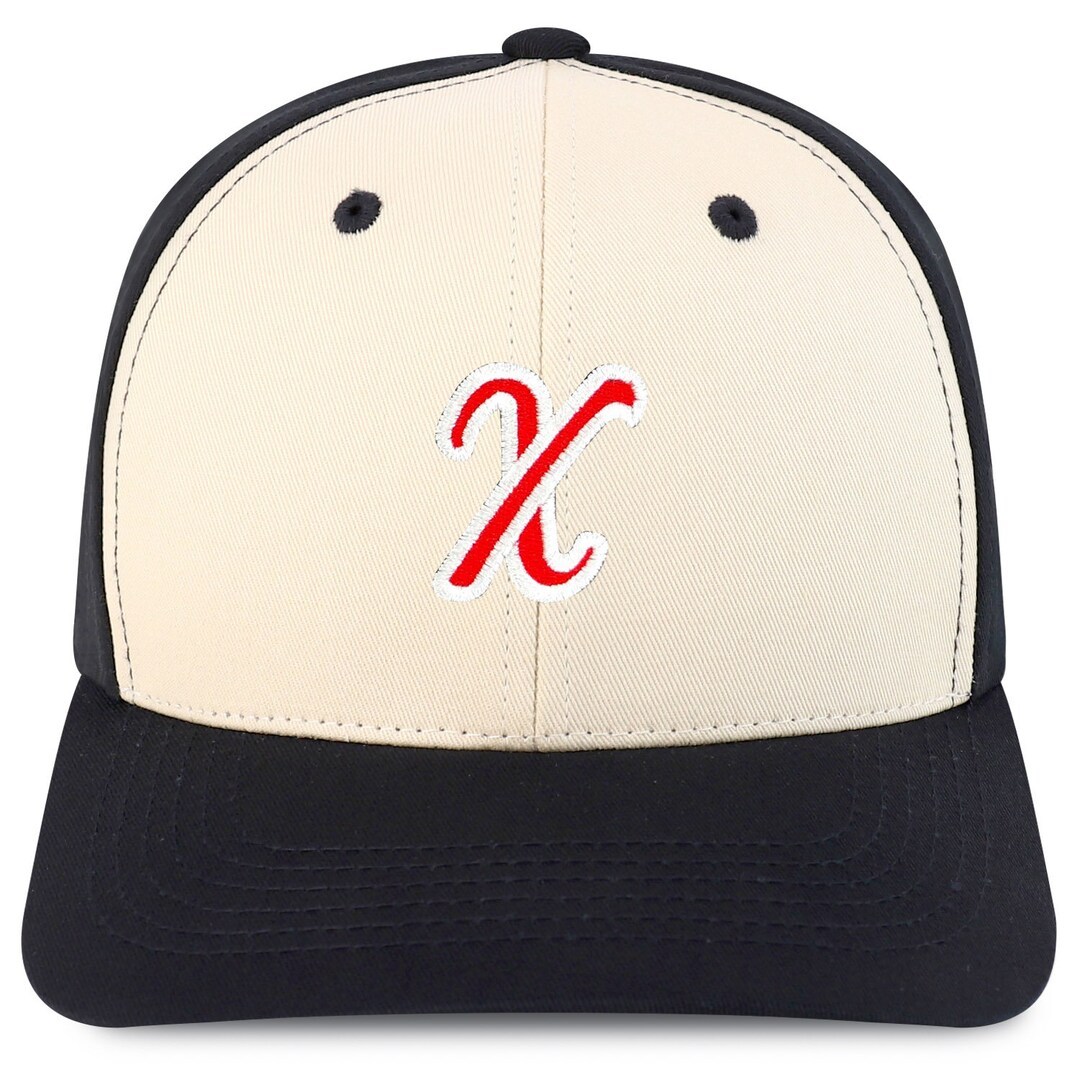 Stitchfy Letter X Script Outline 6 Panel Snapback Baseball Cap (SF ...