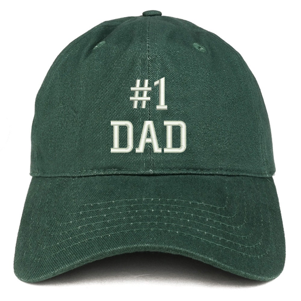 Stitchfy Number 1 Dad Embroidered Brushed Cotton Dad Hat Cap - Etsy