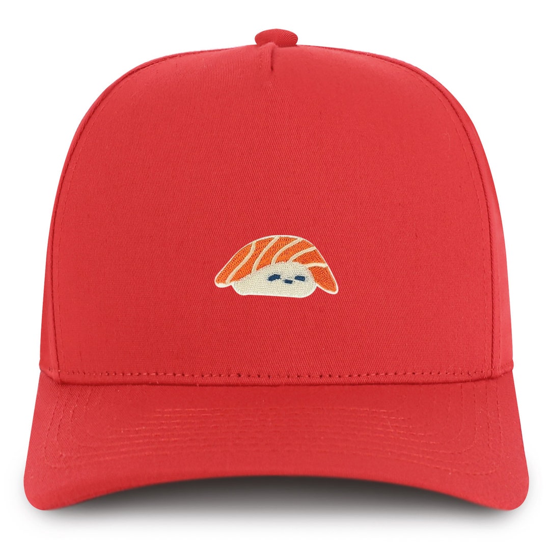 Stitchfy Salmon Sushi Embroidered Patch Structured 5 Panel Pro Style ...