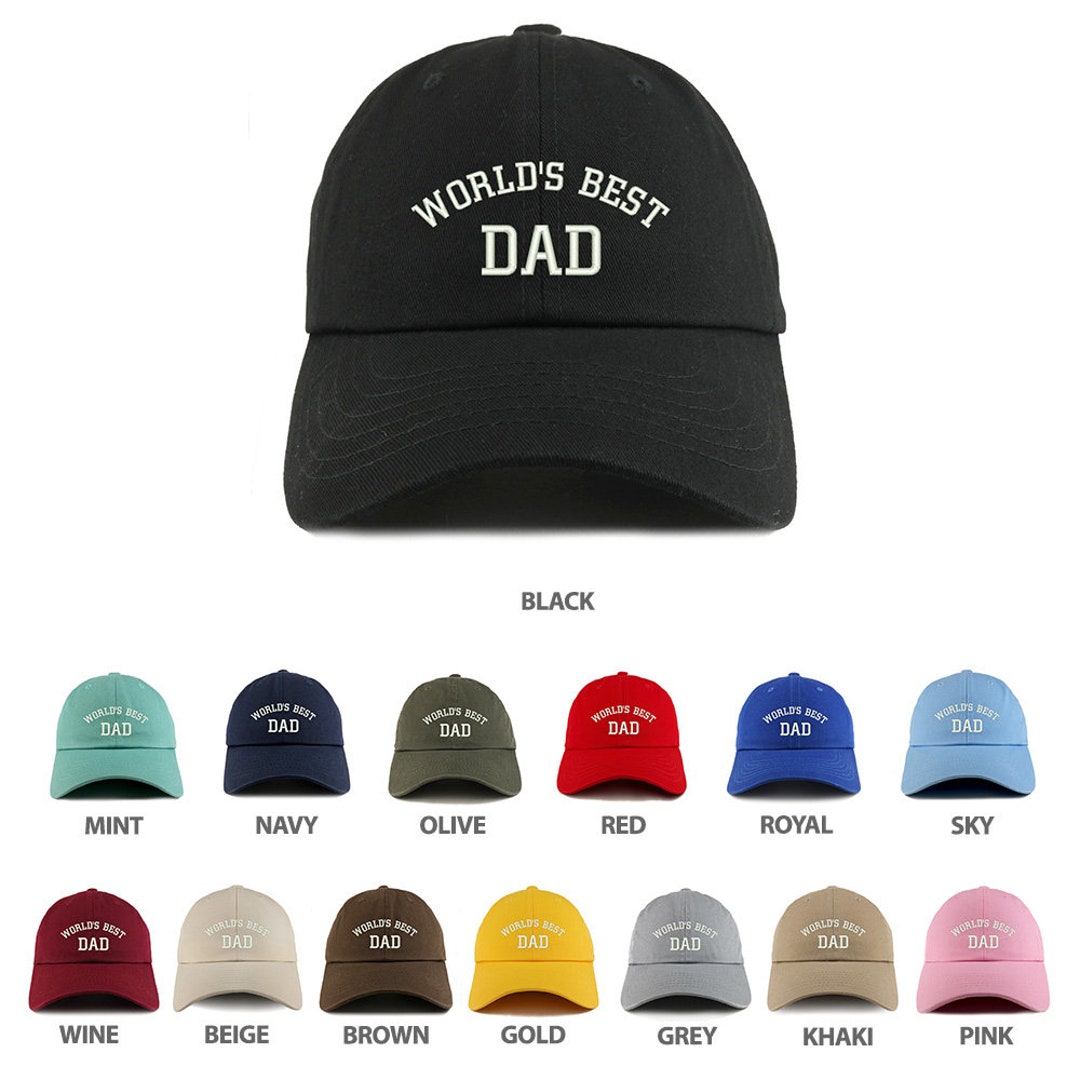Stitchfy World's Best Dad Embroidered Low Profile Soft Cotton Dad Hat ...