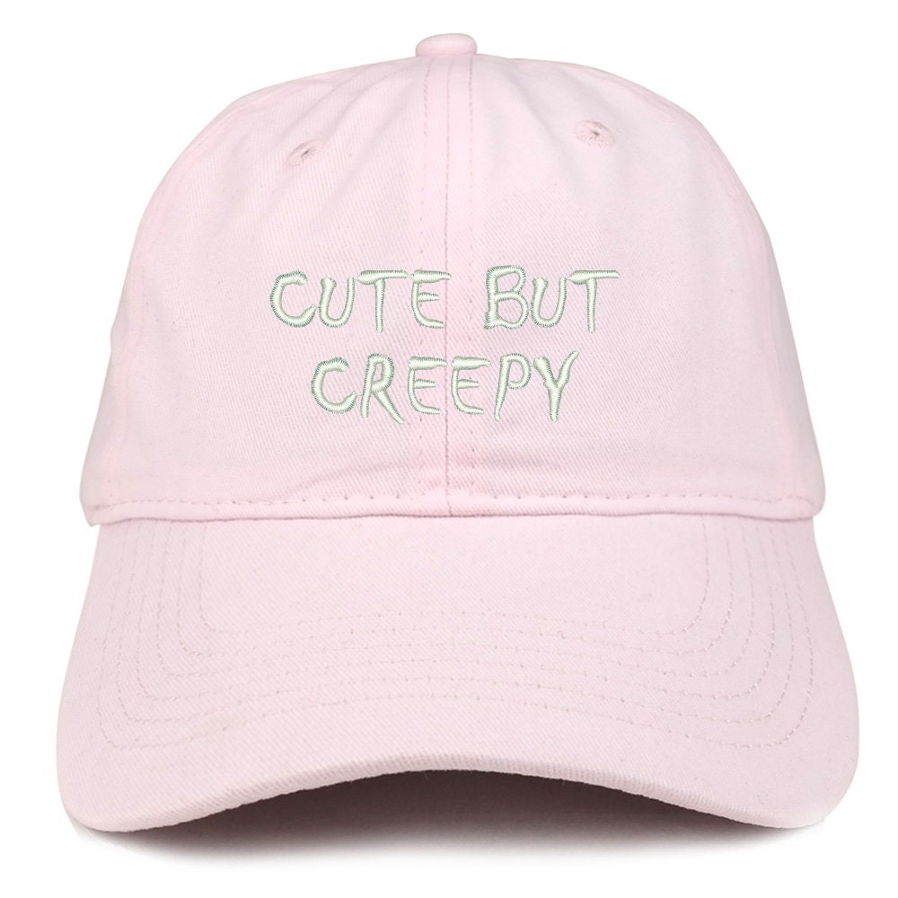 Cute but Creepy Embroidered 100% Soft Brushed Cotton Cap - Etsy
