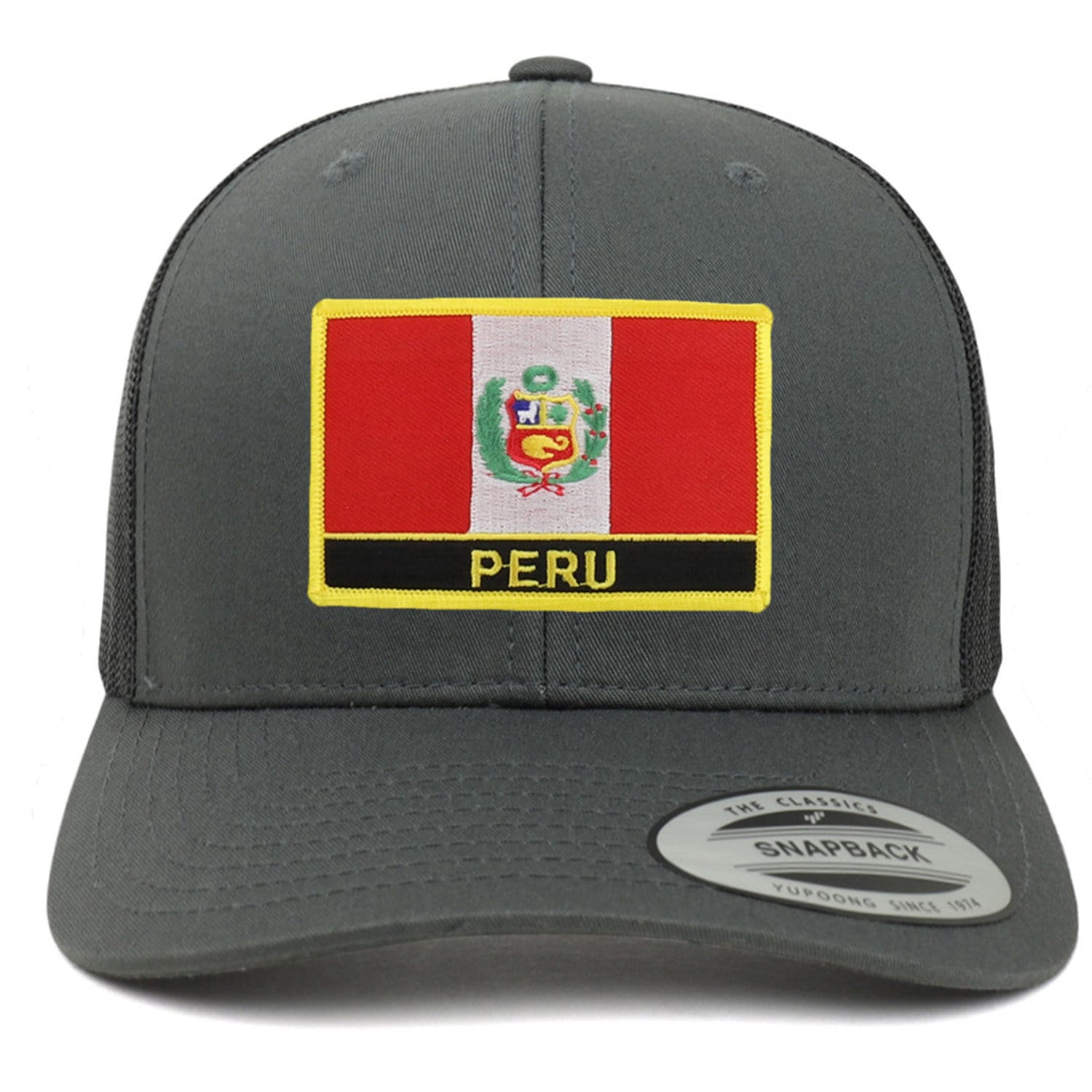 Stitchfy Peru Flag Patch Retro Trucker Mesh Cap | Etsy