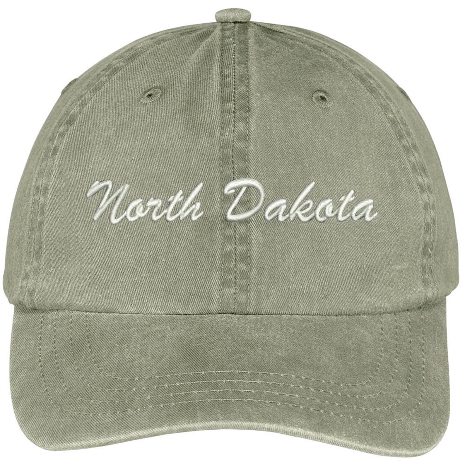 Stitchfy North Dakota State Embroidered Low Profile Adjustable Cotton ...