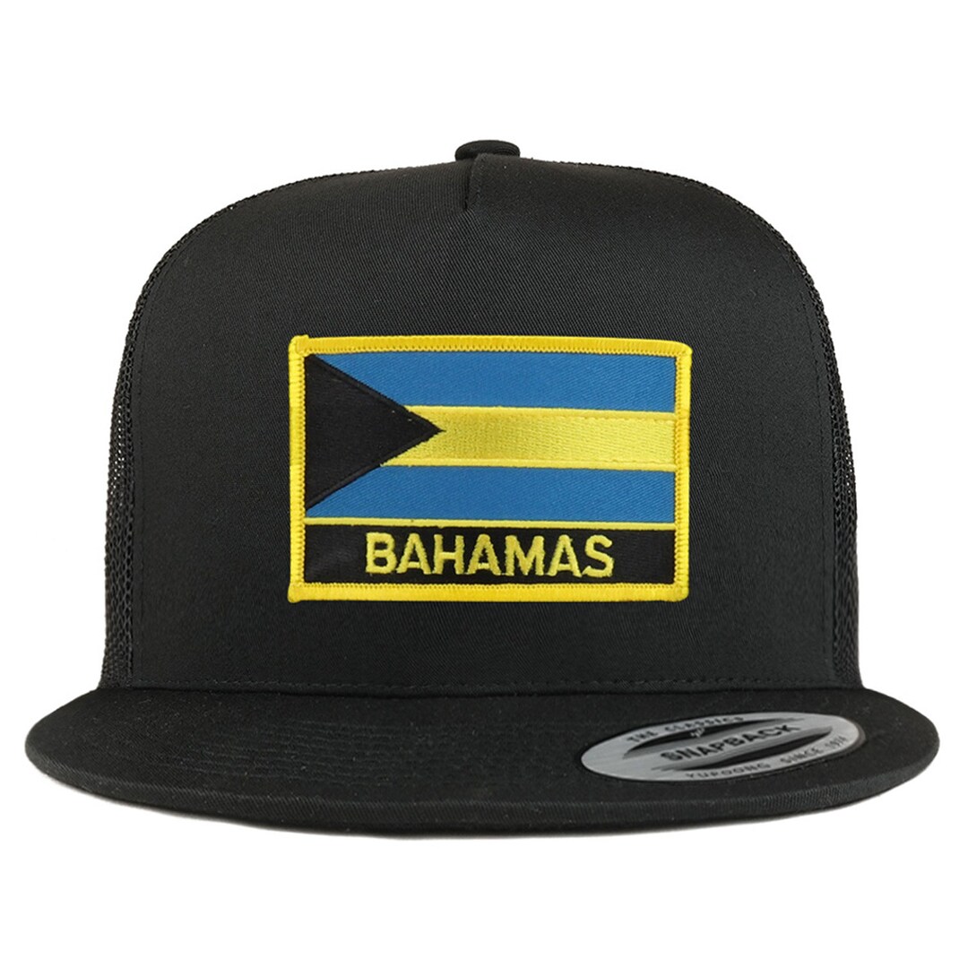 Stitchfy Bahamas Flag 5 Panel Flatbill Trucker Mesh Cap - Etsy