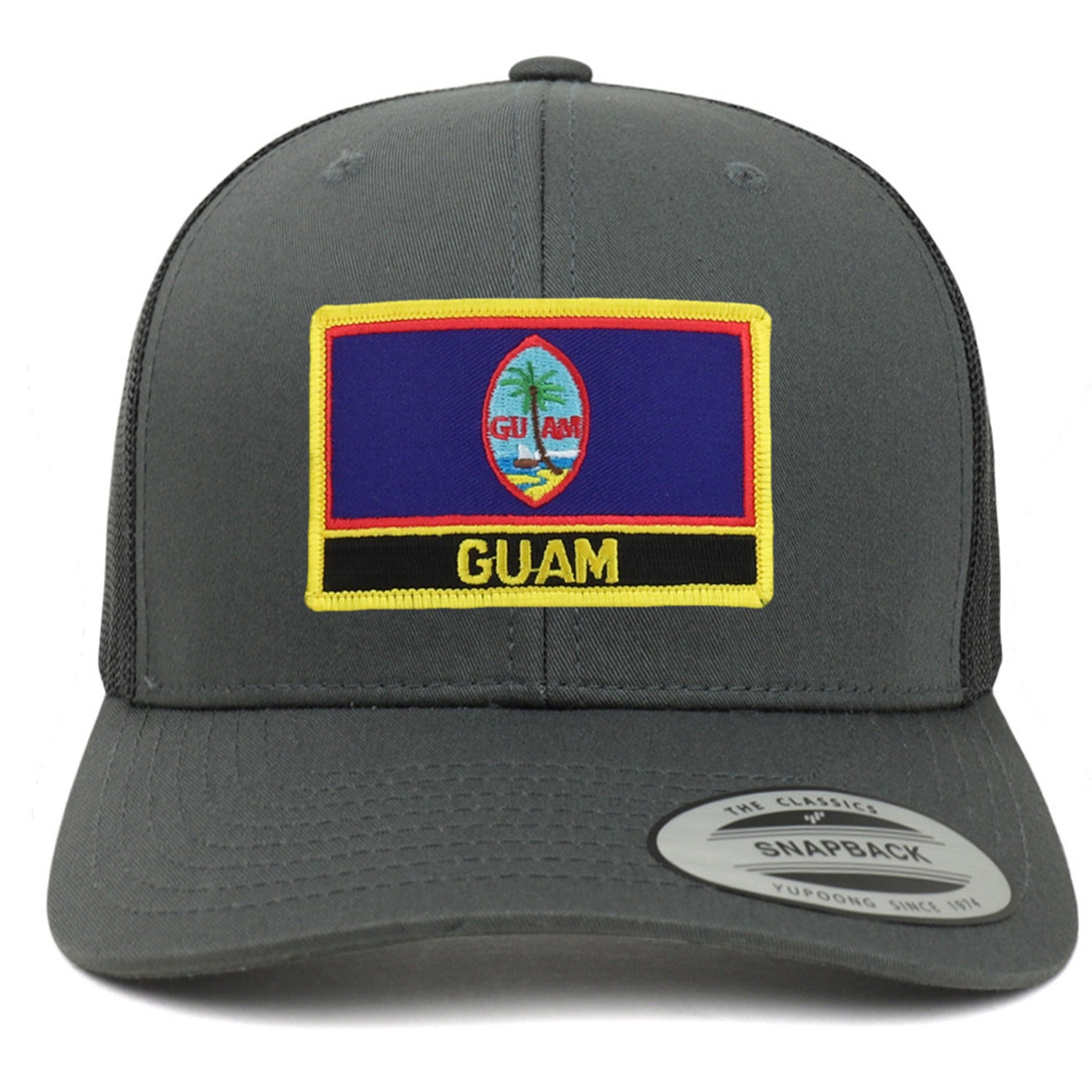 Stitchfy Guam Flag Patch Retro Trucker Mesh Cap - Etsy