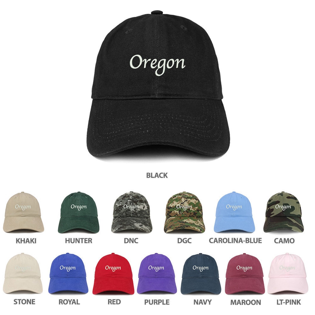 Stitchfy Oregon Embroidered 100% Cotton Adjustable Cap Dad Hat - Etsy