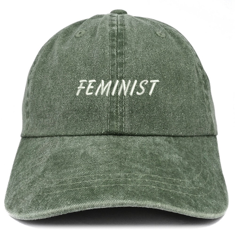 Stitchfy Feminist Embroidered Washed Cotton Adjustable Cap - Etsy