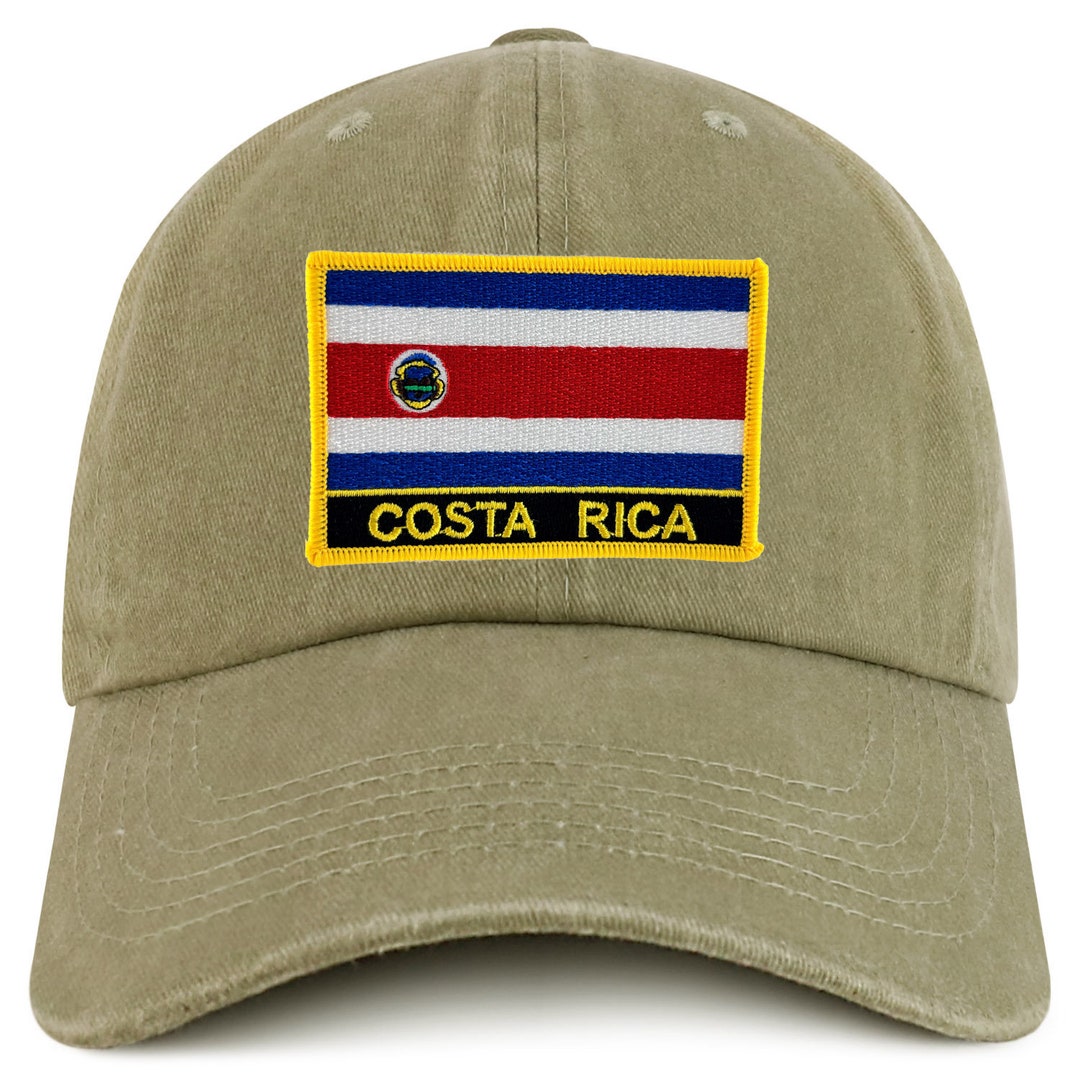 Stitchfy Costa Rica Flag Embroidered Patch Pigment Dyed Washed Baseball ...