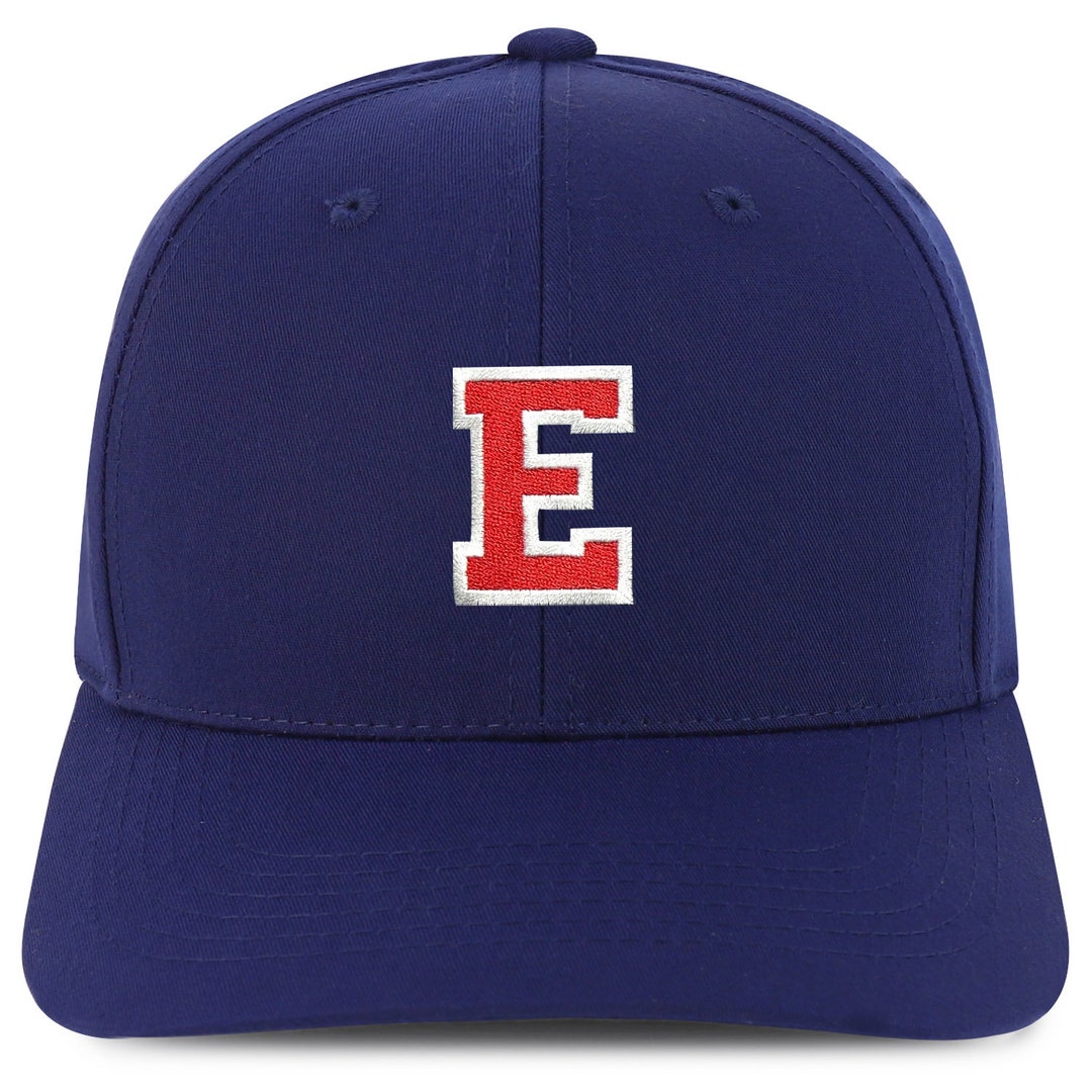 Stitchfy Letter E Varsity Font 6 Panel Snapback Baseball Cap(sf-txt3664 ...