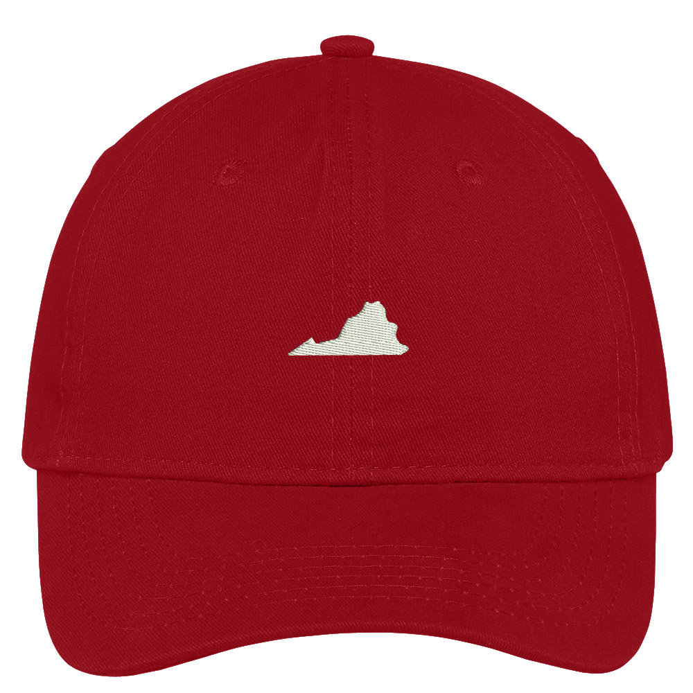 Stitchfy Virginia State Map Embroidered Low Profile Soft Cotton Brushed ...