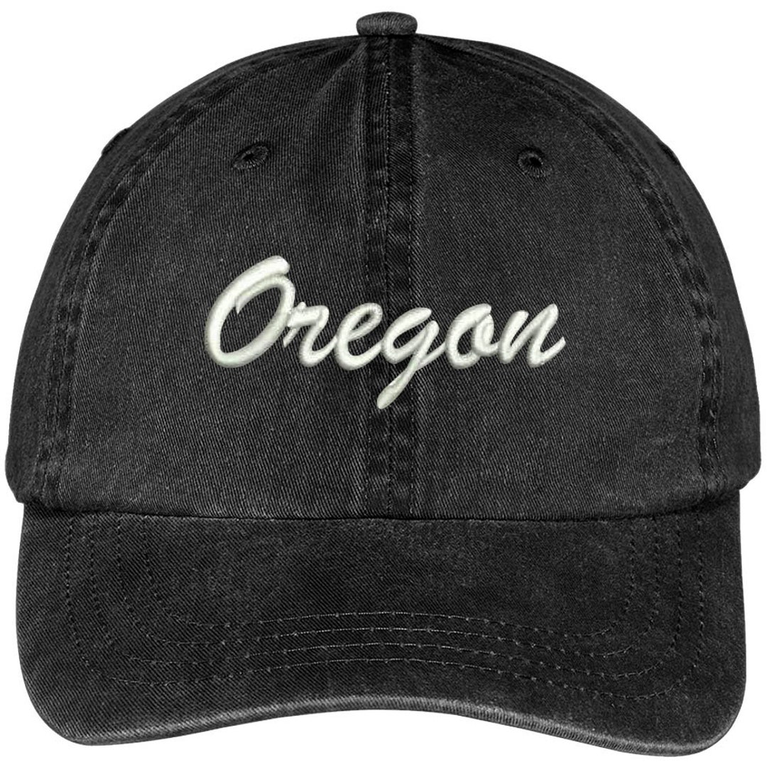 Stitchfy Oregon State Embroidered Low Profile Adjustable Cotton Cap - Etsy