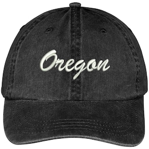 Stitchfy Oregon State Embroidered Low Profile Adjustable Cotton Cap - Etsy