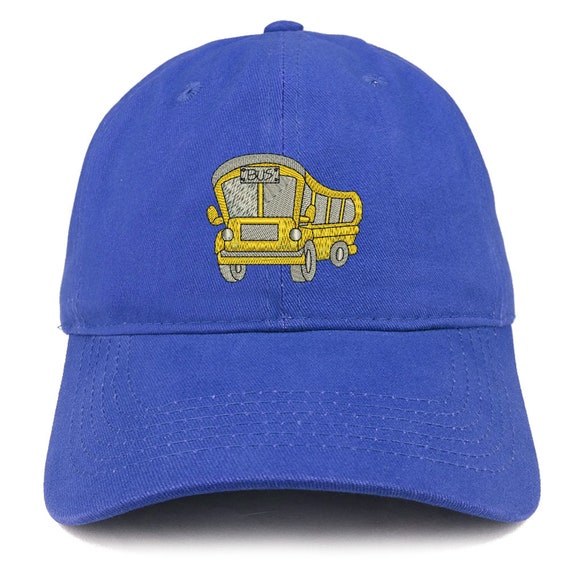 Stitchfy School Bus Embroidered Brushed Cotton Dad Hat Cap | Etsy