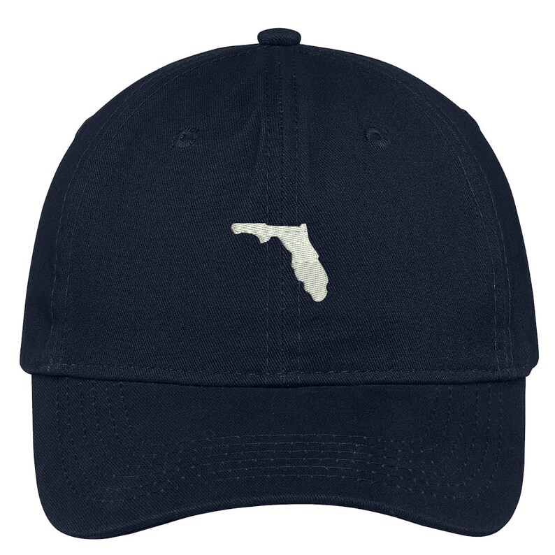 Stitchfy Florida State Map Embroidered Low Profile Soft Cotton Brushed ...
