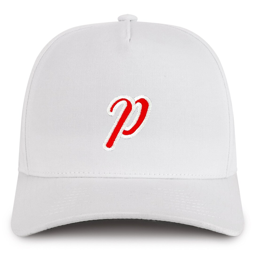 Stitchfy Letter P Script Outline 5 Panel Structured Snapback Baseball ...