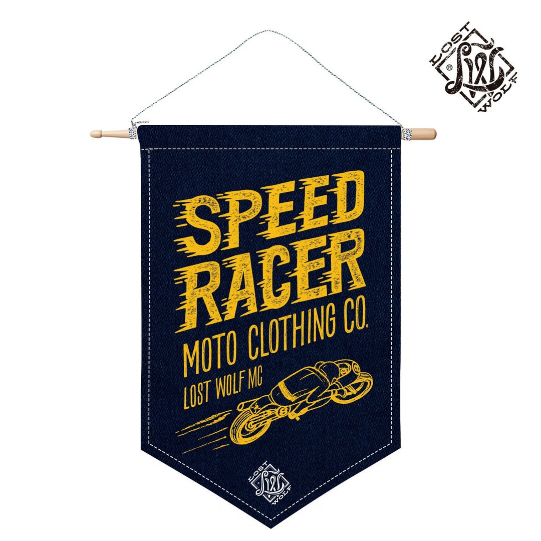SPEED RACER Pennant Flag / Canvas Banner Flag Banner / Vintage Banner ...