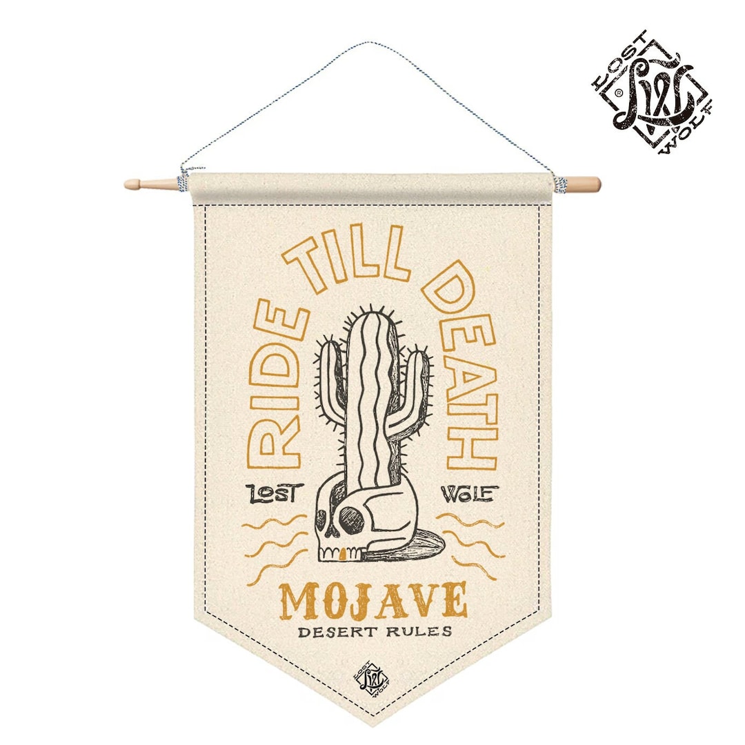 MOJAVE Pennant Flag / Canvas Banner Flag Banner / Vintage Banner / Wall ...