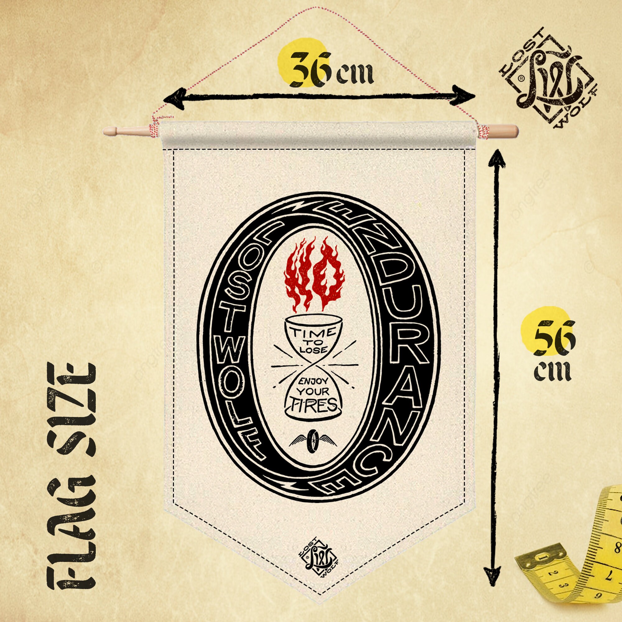 FACTORY Pennant Flag / Canvas Banner Flag Banner / Vintage Banner ...