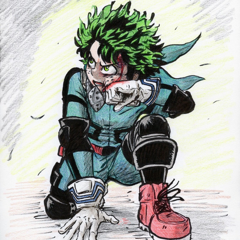 Izuku Midoriya Fanart - Etsy