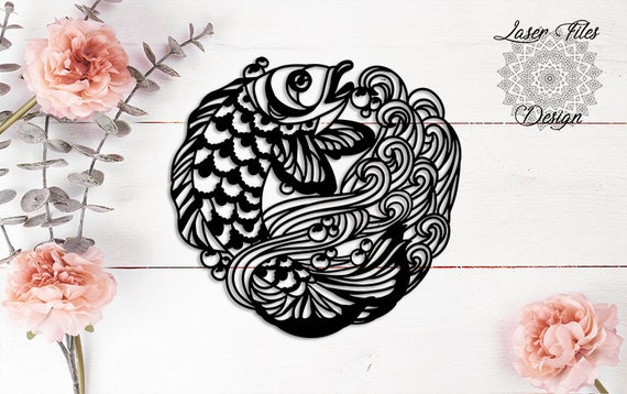 Tools Fish Sea Creature Water DXF template SVG File design to download ...