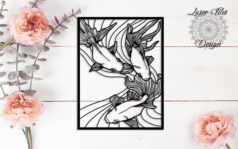 Tools Fish Sea Creature Water DXF template SVG File design to download ...