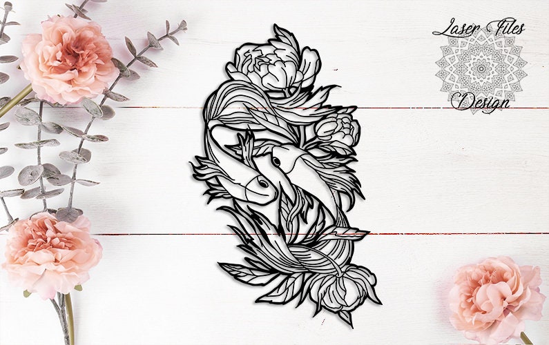 Tools Fish Sea Creature Water DXF template SVG File design to download ...