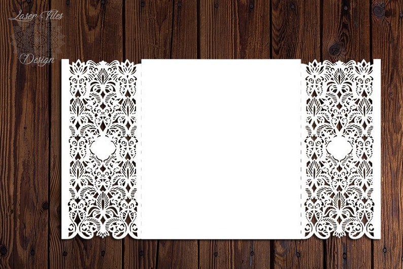 Letter Invitation Papercut Template Laser Paper Cut Vinyl Cricut File ...