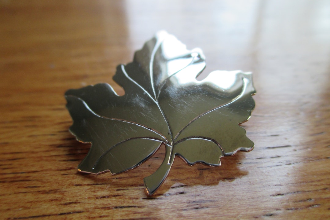 Sterling Maple Leaf Pin - Etsy