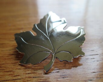 Sterling Leaf Pin | Etsy