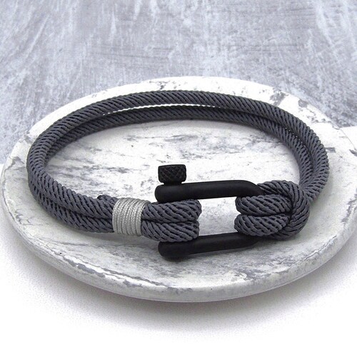Personalised Men's Nautical Double Strand Rope Bracelet - Etsy