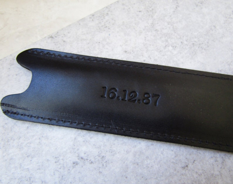 Handmade Personalised Leather Beard / Hair Comb Sheath Gift | Etsy