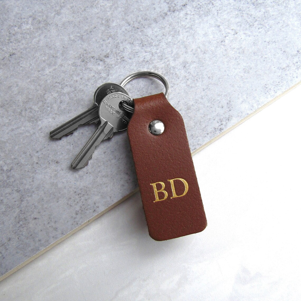 Handmade Personalised Leather Keyring or Key Fob Gifts for - Etsy