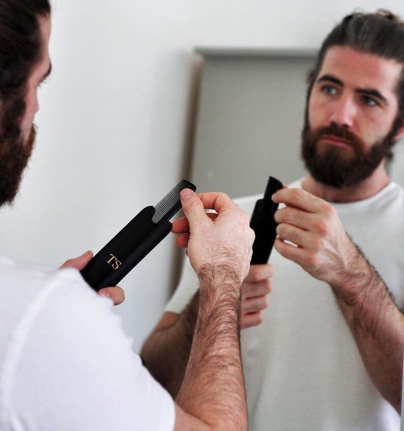 Handmade Personalised Leather Beard & Hair Comb Sheath - Etsy UK