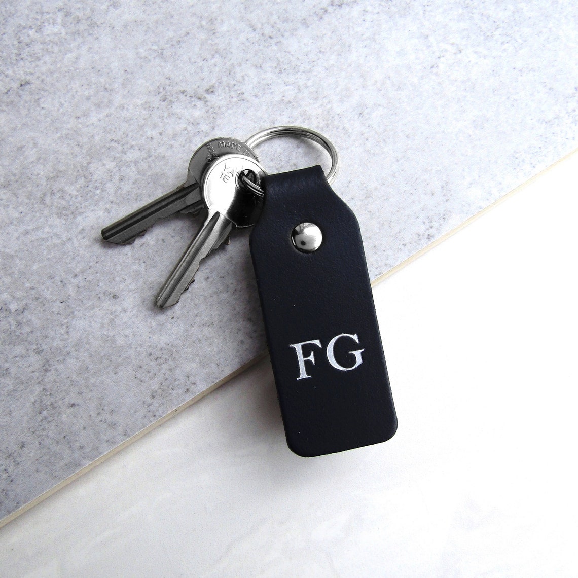 Handmade Personalised Leather Keyring or Key Fob Gifts for - Etsy