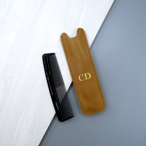 Handmade Personalised Leather Beard & Hair Comb Sheath - Etsy UK