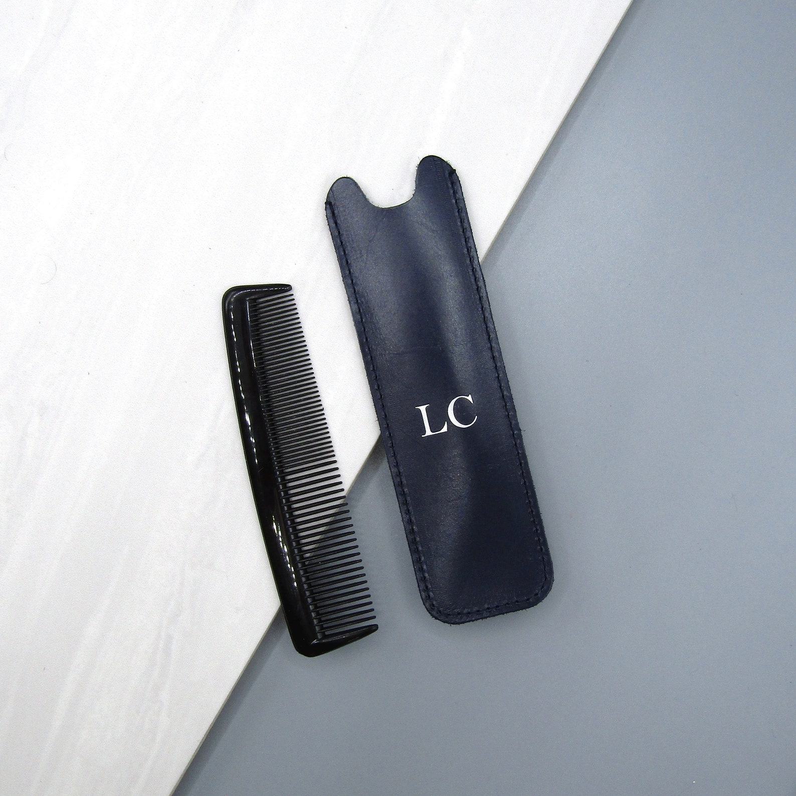 Handmade Personalised Leather Beard & Hair Comb Sheath - Etsy UK