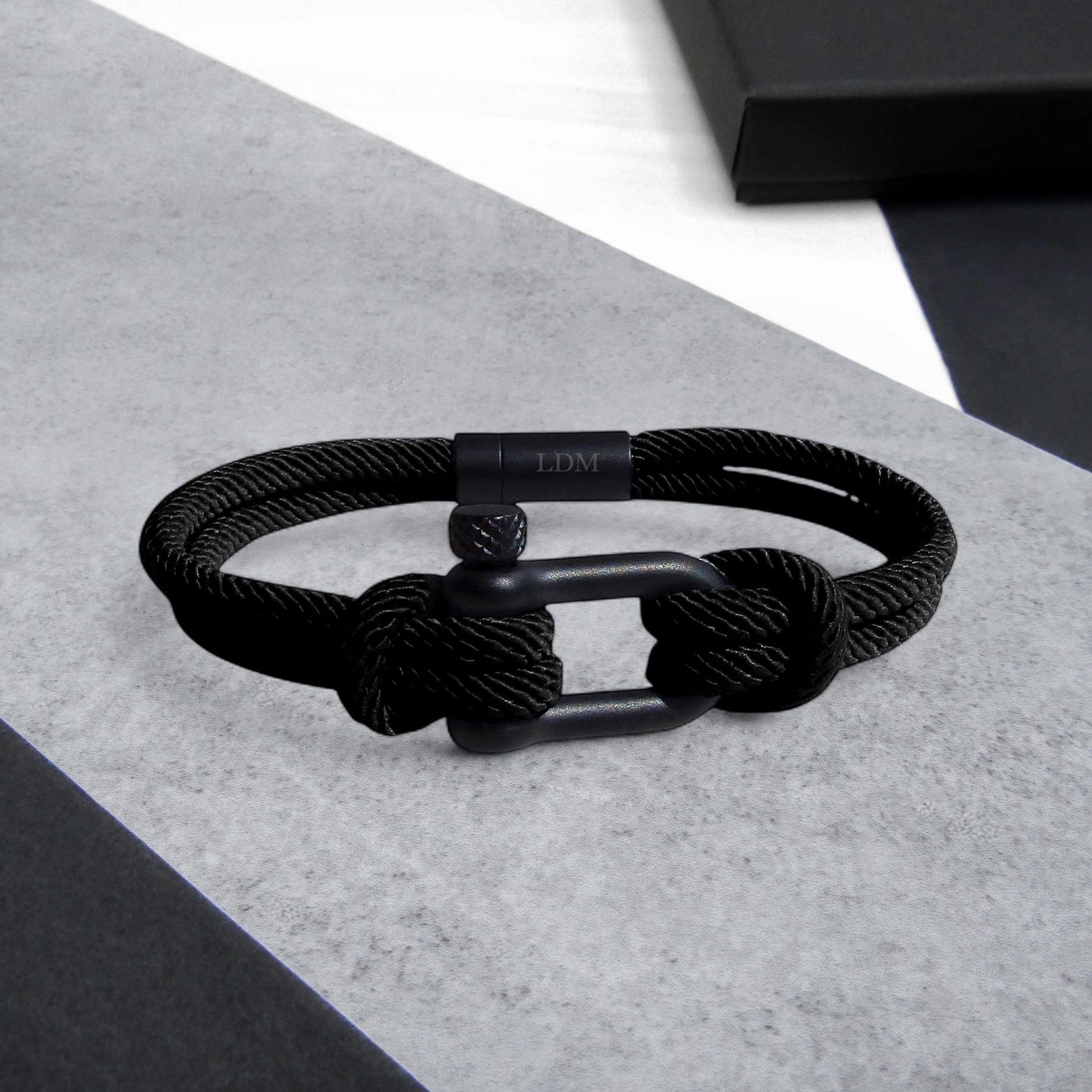 Personalised Men's Nautical Double Strand Rope Bracelet With Bolt Clasp ...
