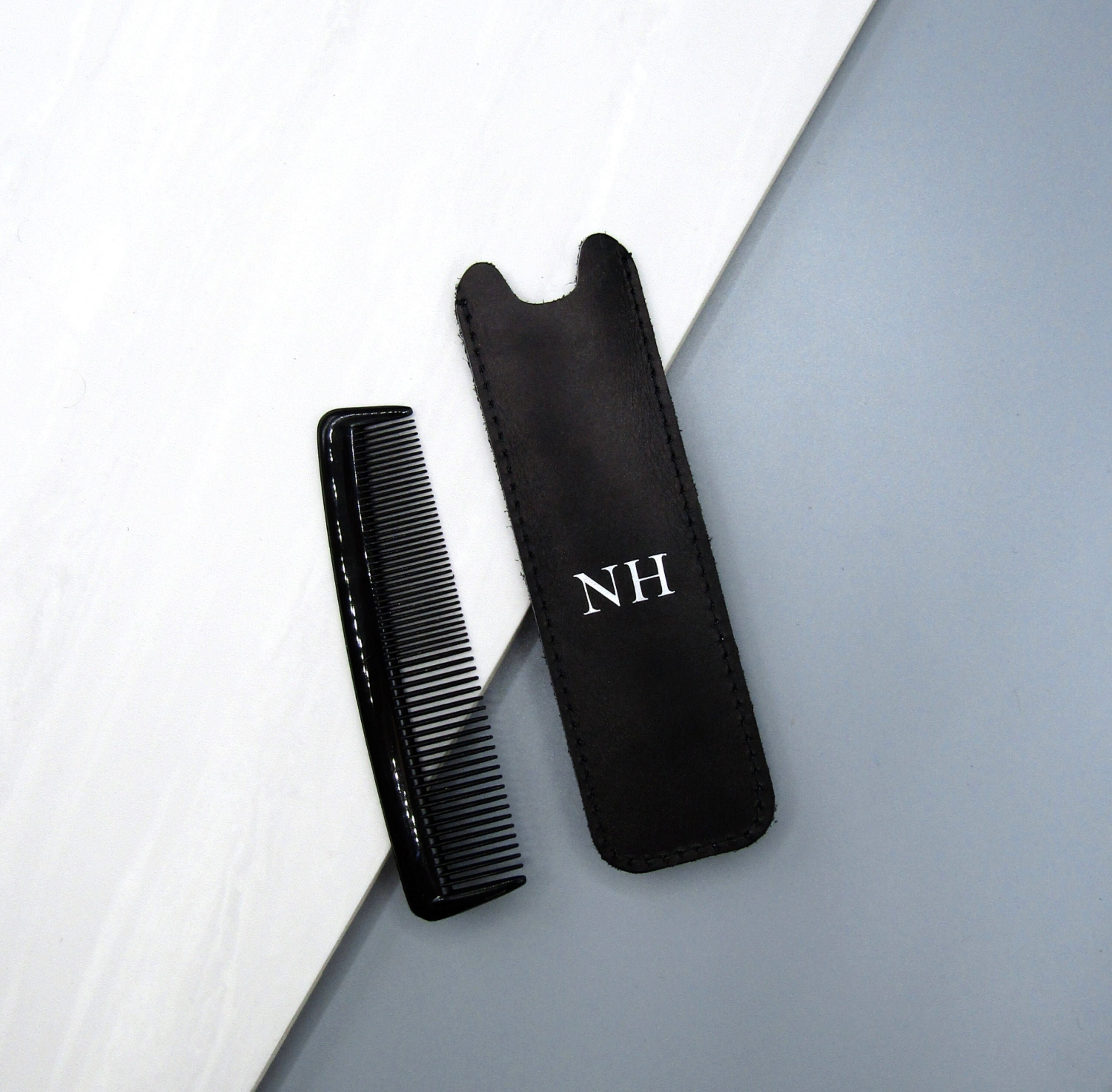 Handmade Personalised Leather Beard & Hair Comb Sheath - Etsy UK