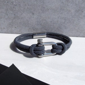 Personalised Men's Nautical Double Strand Rope Bracelet With Bolt Clasp ...